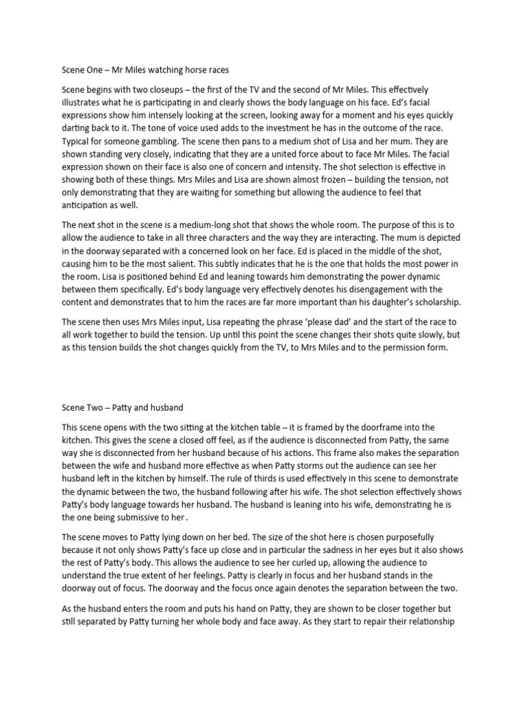 LIB Two Scenes Breakdown | PDF | Body Language