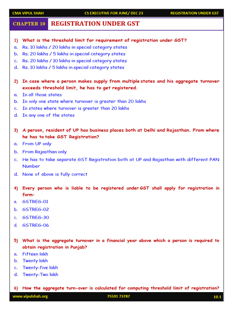 GST Registration Requirements Explained | PDF | Value Added Tax | Taxes
