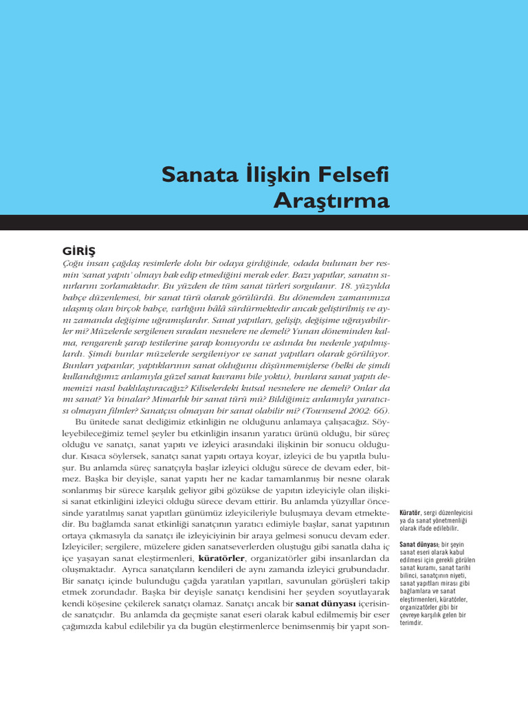 Estetik Ve Sanat Felsefesi 4. Hafta | PDF