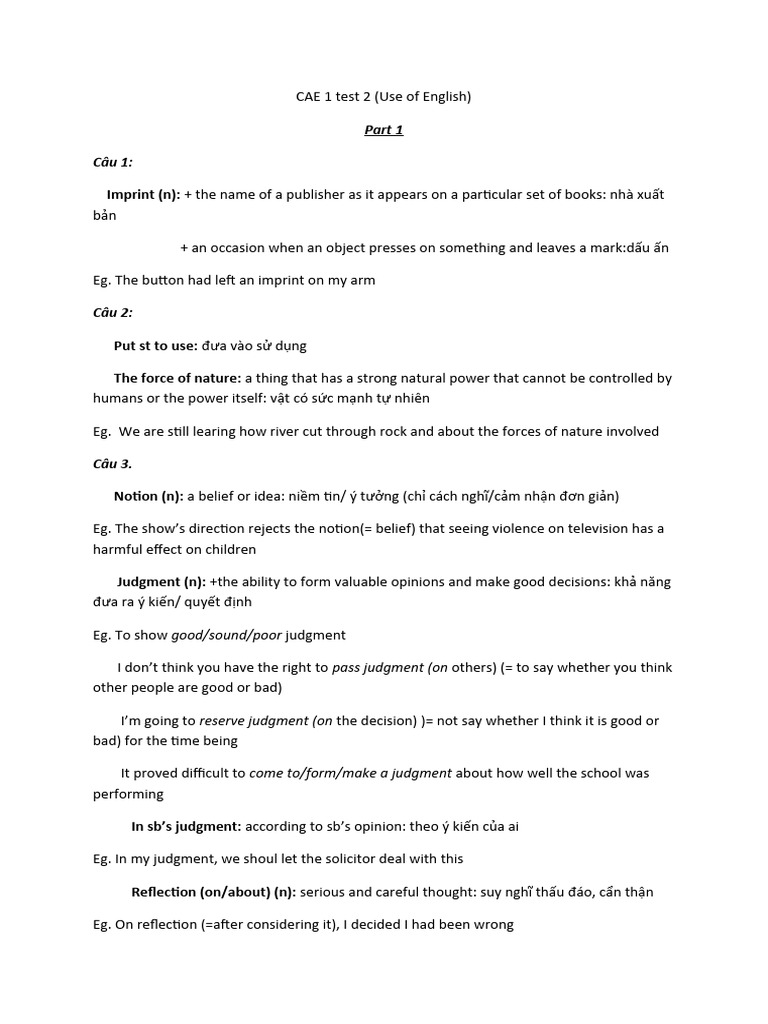 Cae 1 Test 2 Pdf