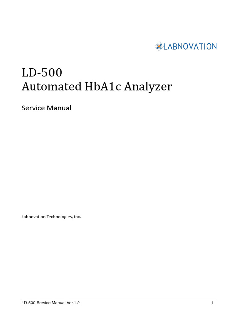 LD-500 Service Manual | PDF | Glycated Hemoglobin | Chromatography