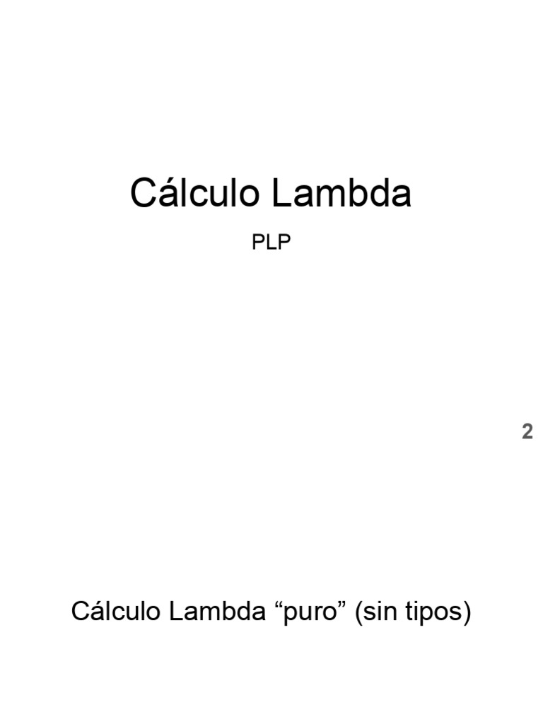 Cálculo Lambda Tipado | PDF | Métodos formales | Metalogica
