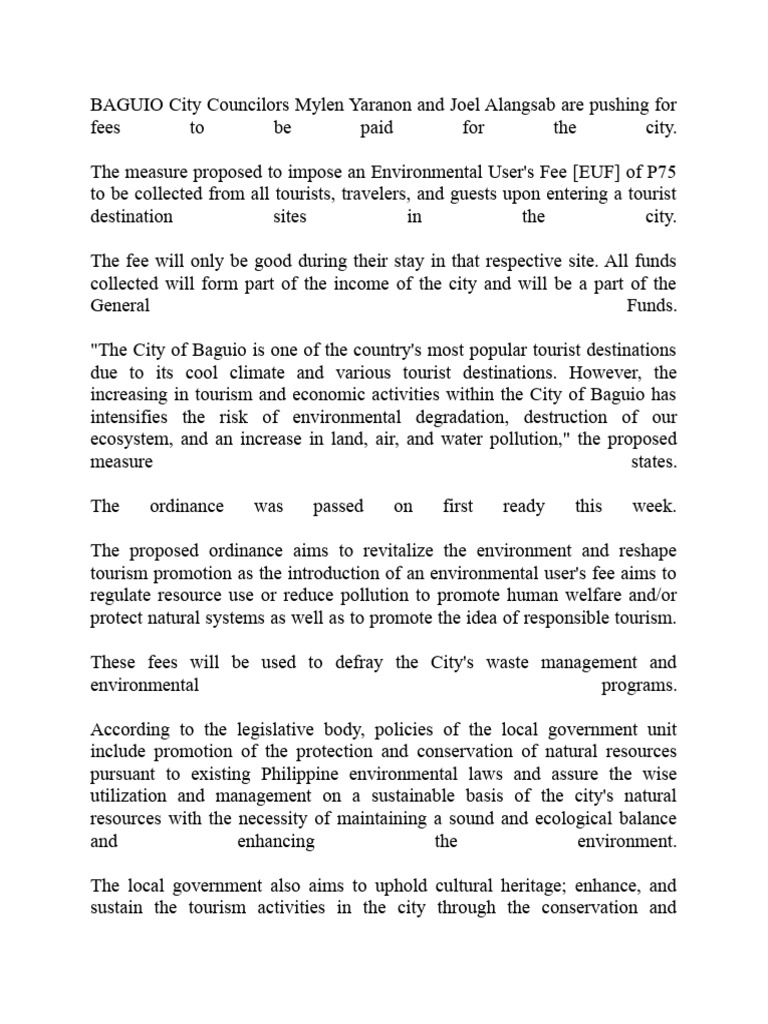 BAGUIO City Councilors Mylen Yaranon and Joel Alangsab Are Pushing For ...