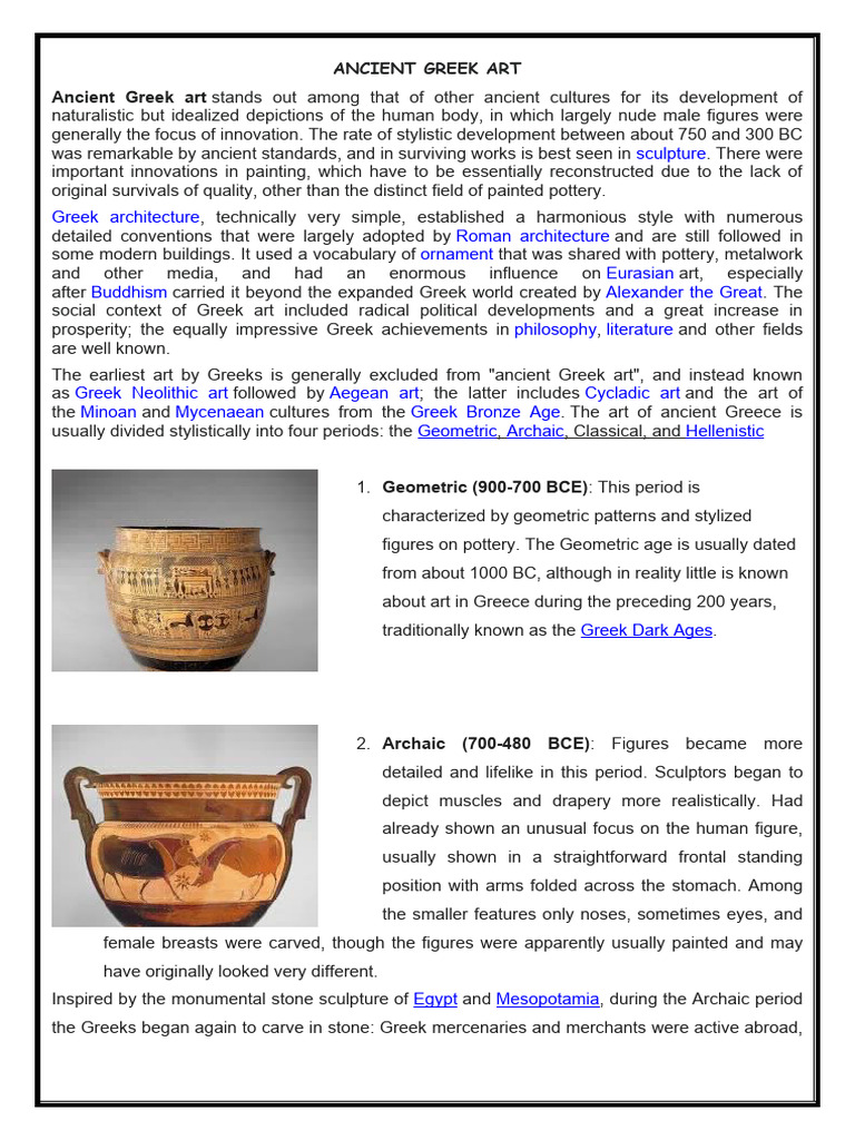ANCIENT GREEK ART | PDF