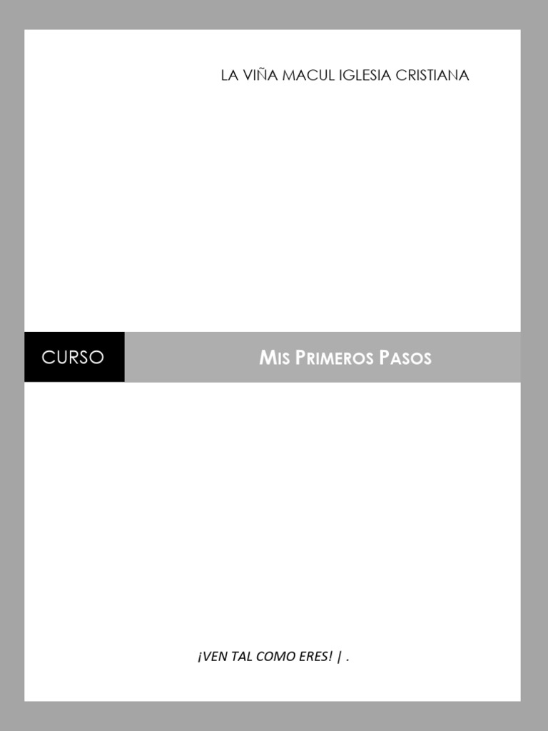 Curso Espiritual: Mis Primeros Pasos | PDF | Biblia | Dios