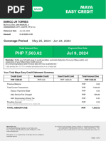 Sample of PLDT Bill | PDF | Credit Card | Cheque
