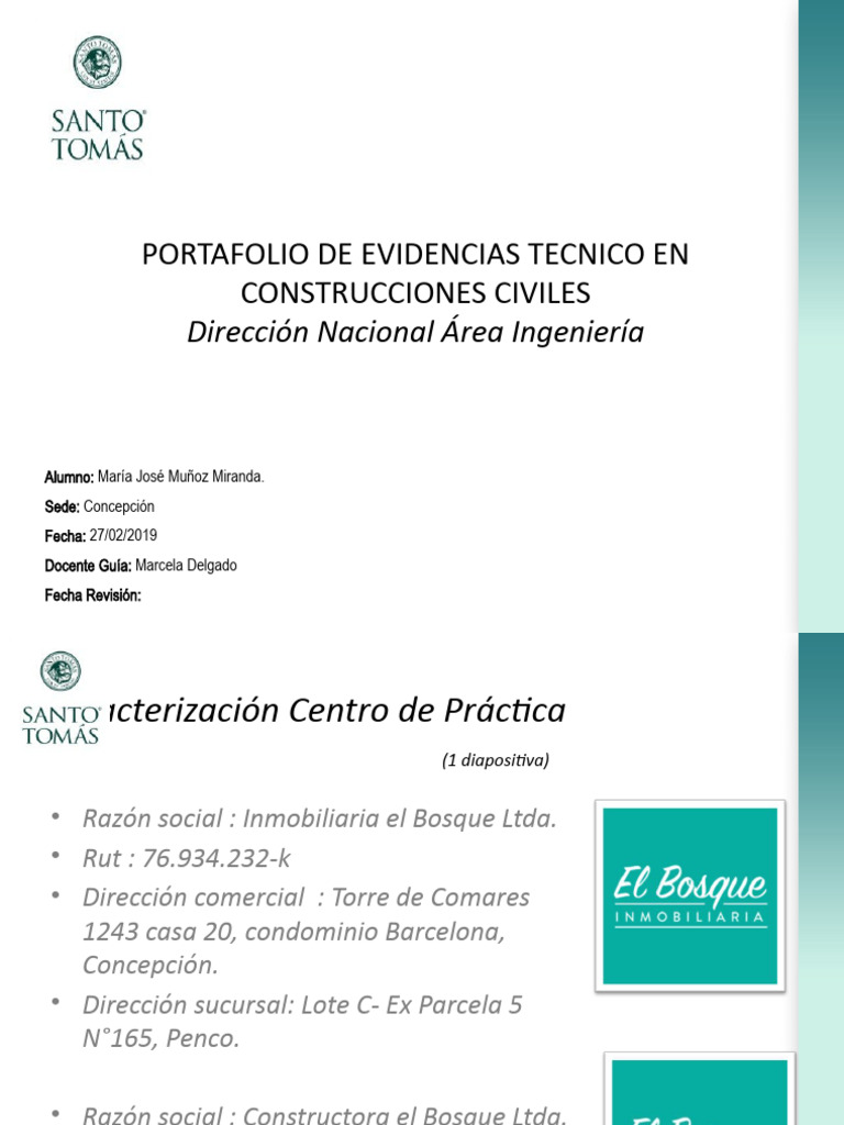 Portafolio Final | PDF | Hormigón | Valores