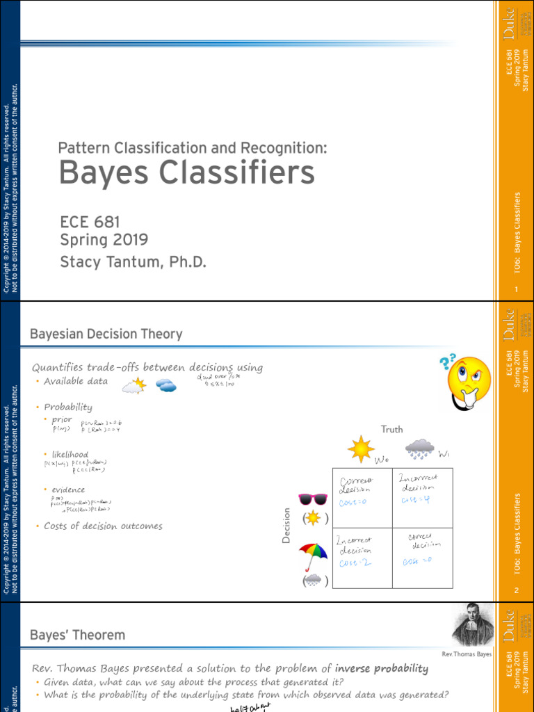 T06 - Bayes Classifiers | PDF | Statistical Theory | Probability Theory