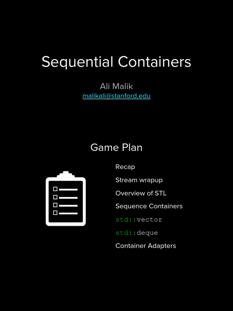 5.STL Sequence Containers | PDF | Queue (Abstract Data Type) | C++