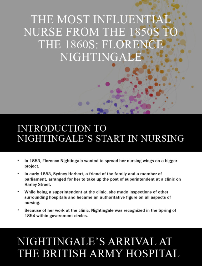 Florence Nightingale: Pioneering Nursing 1850s-1860s | PDF | Florence ...