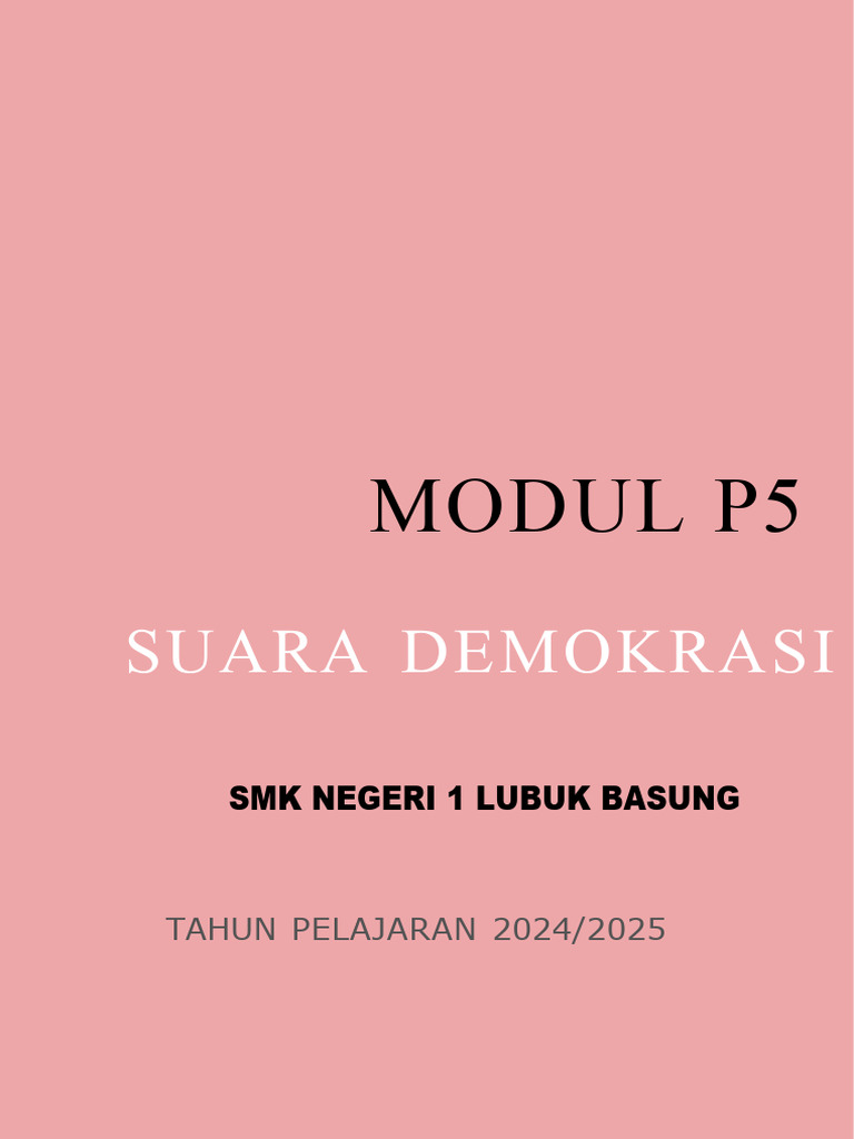 Modul P5 Suara Demokrasi | PDF | Ilmu Sosial