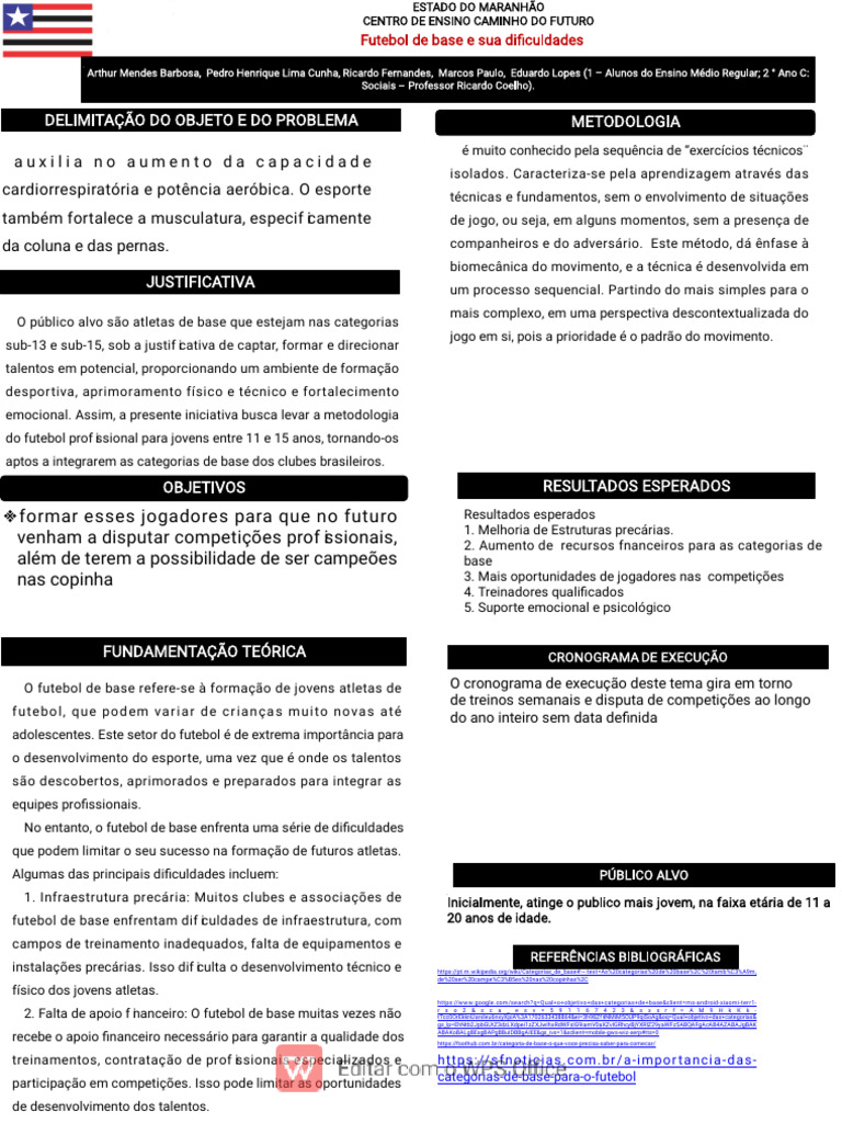 Projeto 2° Ano C Grupos | PDF | Futebol