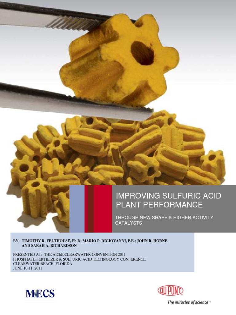 MECS Dupont Catalyst | PDF | Sulfur Dioxide | Catalysis