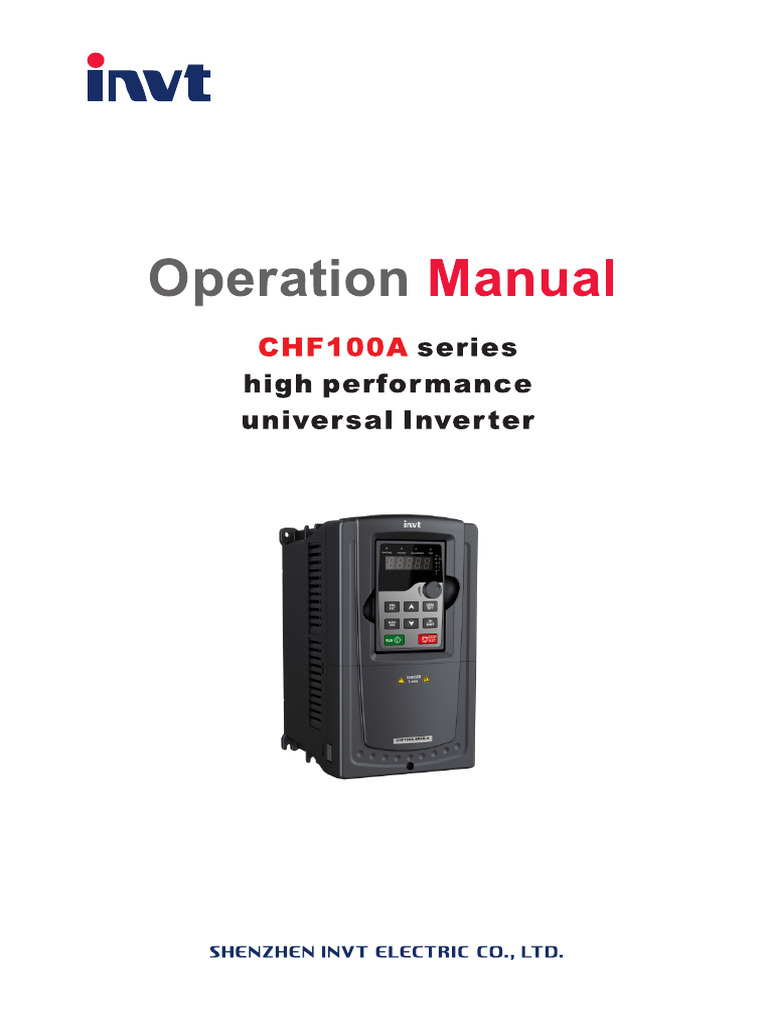 CHF100A Manual | PDF | Power Inverter | Power Supply