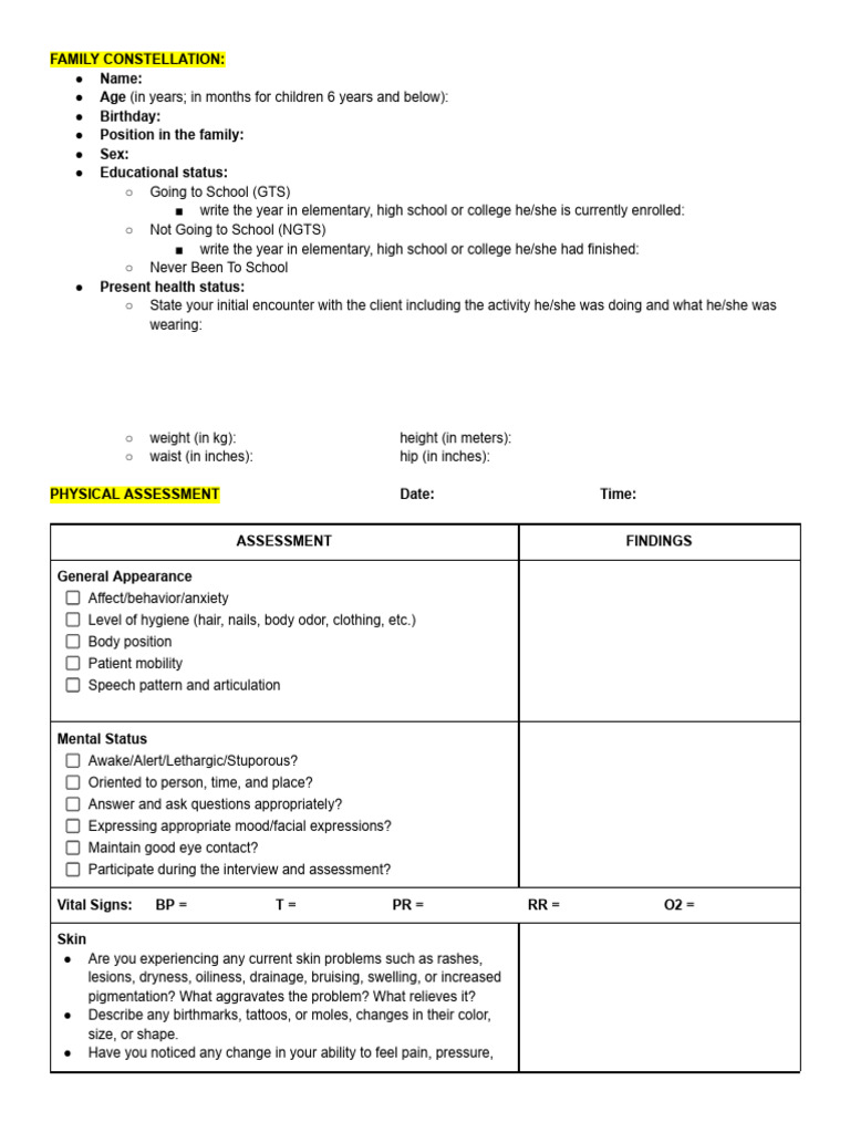 FCA Assessment Guide | PDF | Pulse | Anatomical Terms Of Motion
