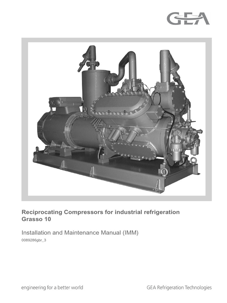 Reciprocating Compressors For Industrial Refrigeration Series Grasso ...