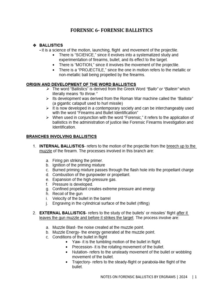Module in Ballistics | PDF | Gun Barrel | Cartridge (Firearms)