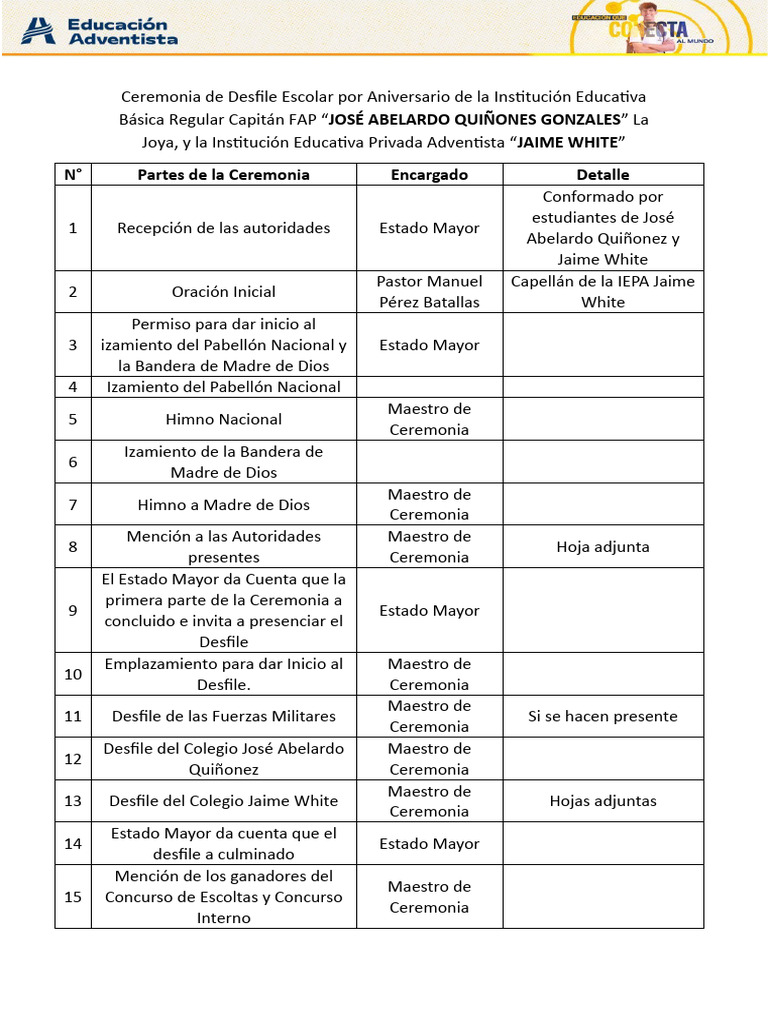 Programa - Desfile-1 | PDF