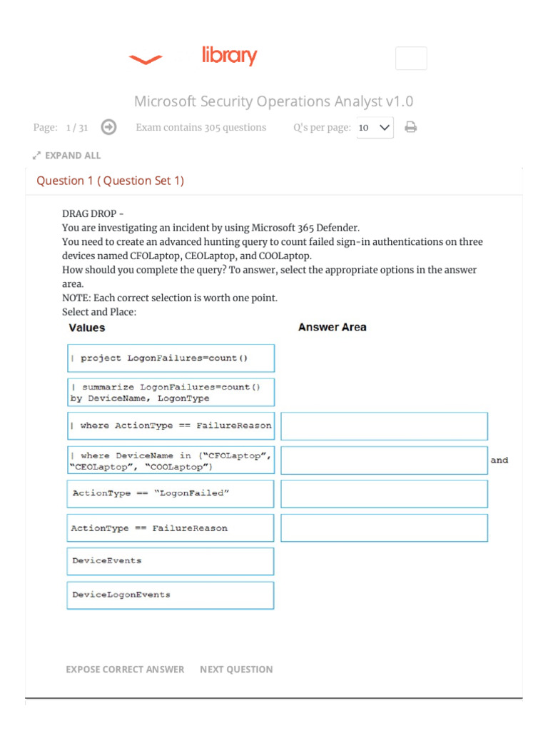 SC-200 Microsoft Exam Questions and Answers | PDF | Visual Basic For ...