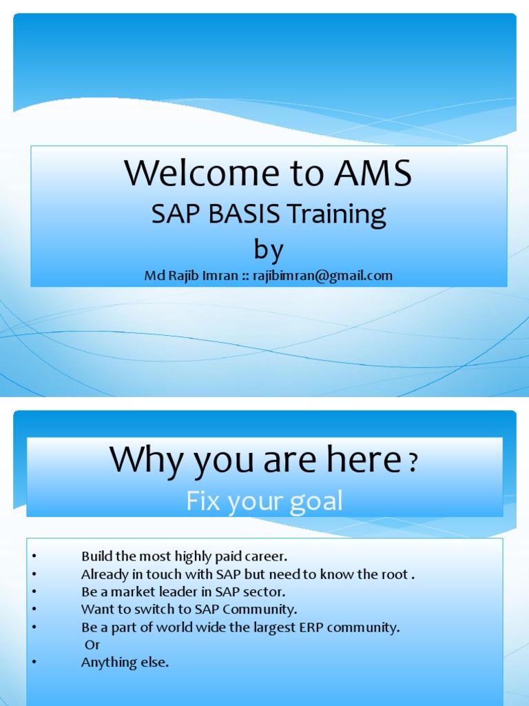 SAP BASIS Training Overview in Bangladesh | PDF | Computers