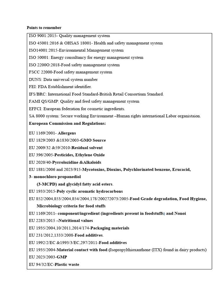Points To Remember | PDF