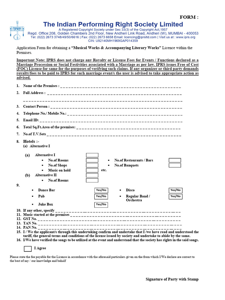 BG Application Form | PDF