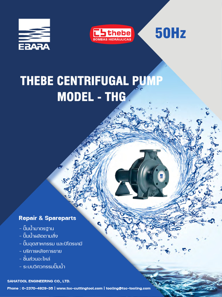 Catalog For THG Model TSC 1 | PDF | Pump | Water