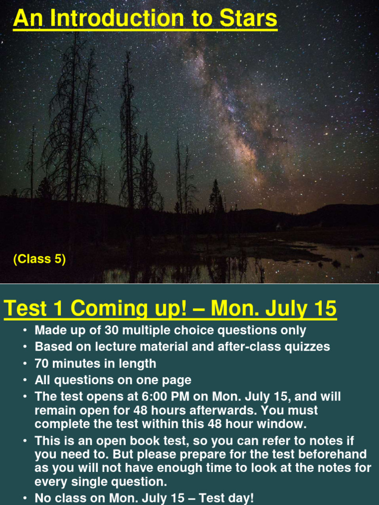Class 5 - Stars Introduction | PDF | Celestial Mechanics | Physical ...
