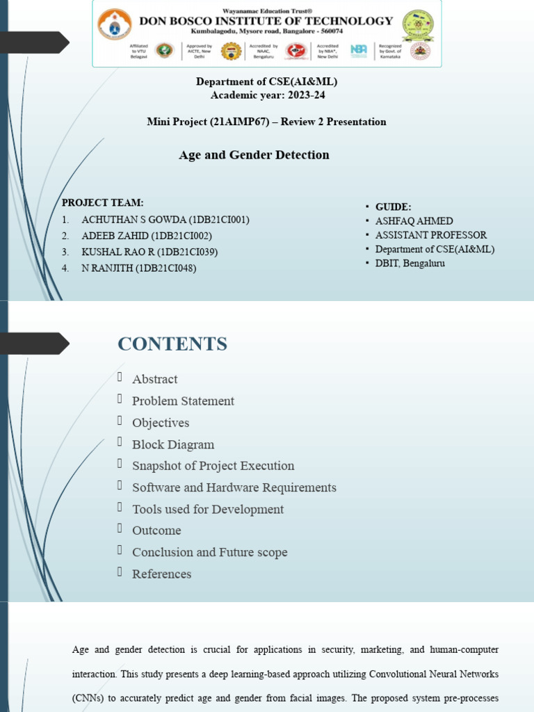 Age Gender Detection | PDF | Usability | Machine Learning