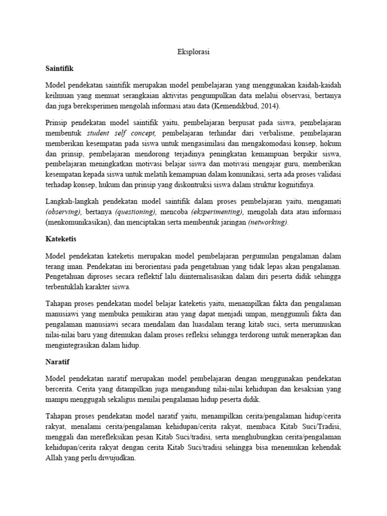 044 Paulus Wisnu Eksplorasi Konsep Pendekatan, Pengertian Dan Langkah-Langkah Model Pembelajaran ...