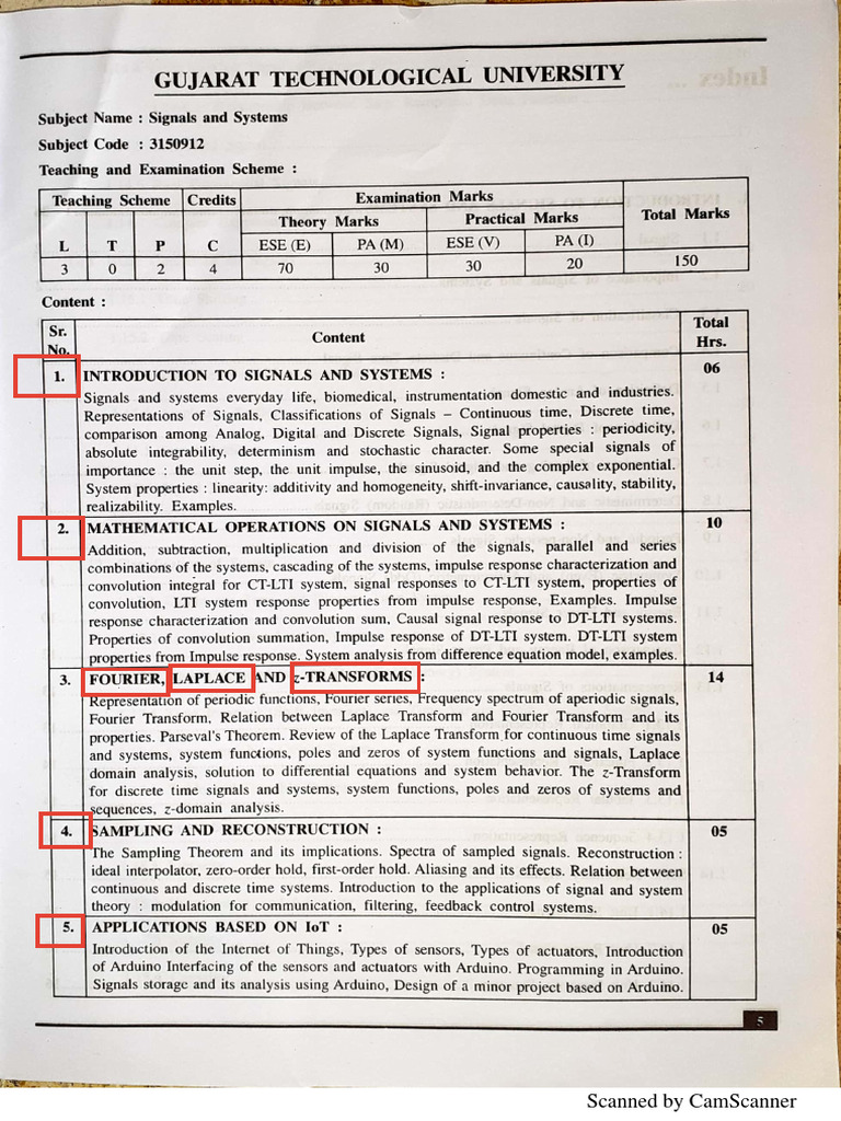 Signal and System GTU Resources | PDF