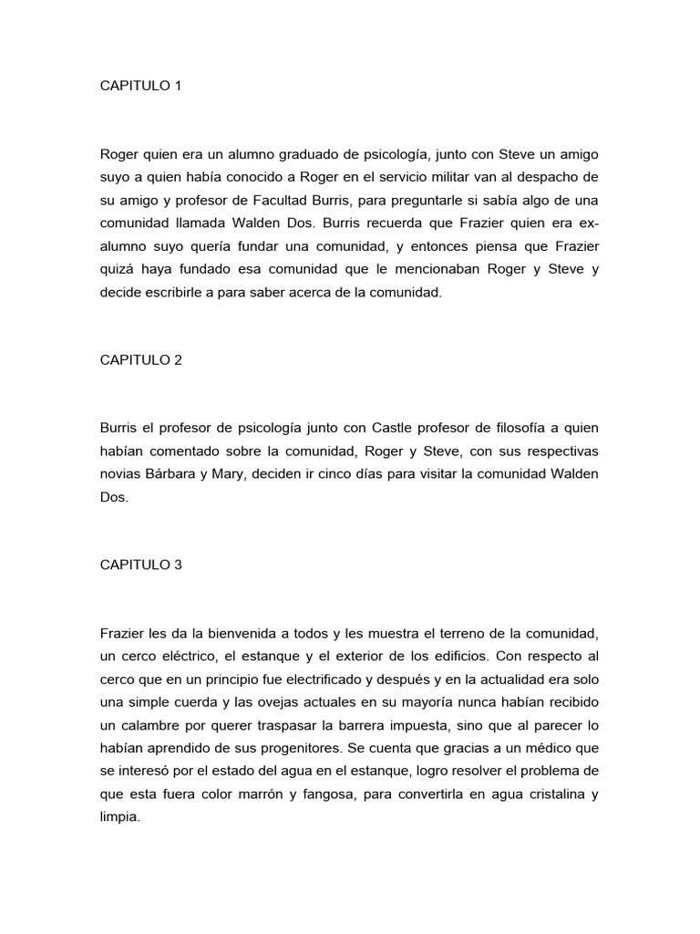 Resumen, Walden Dos | PDF | Felicidad | Familia