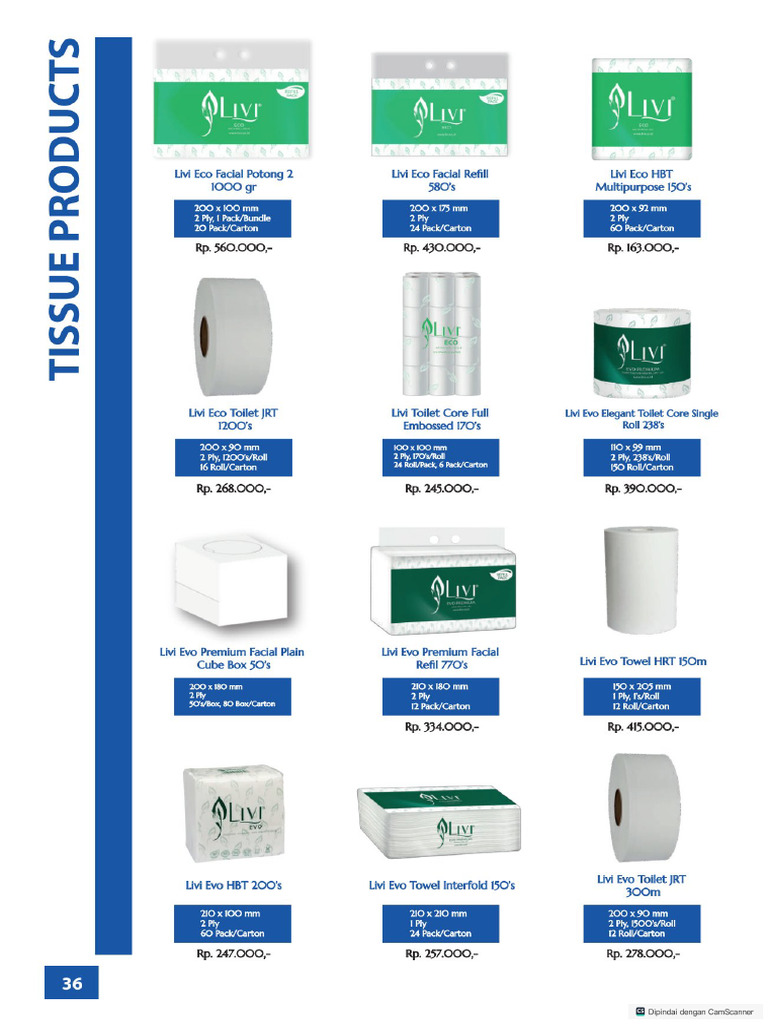 2024 Tissue Price Lists | PDF