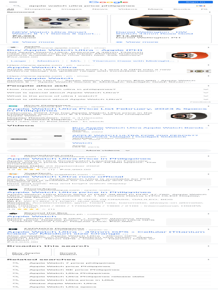 Apple Watch Ultra Price Philippines - Google Search | PDF | Apple Watch ...