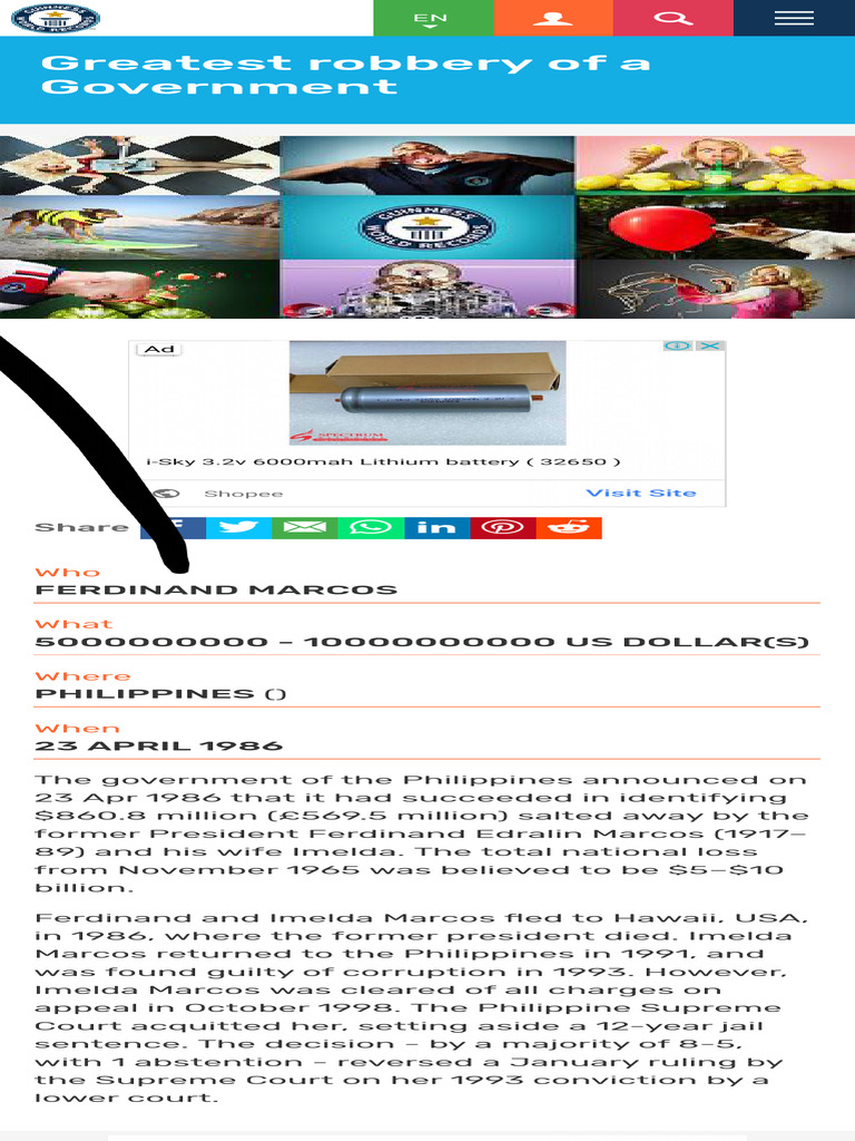 Greatest robbery of a Government Guinness World Records | PDF