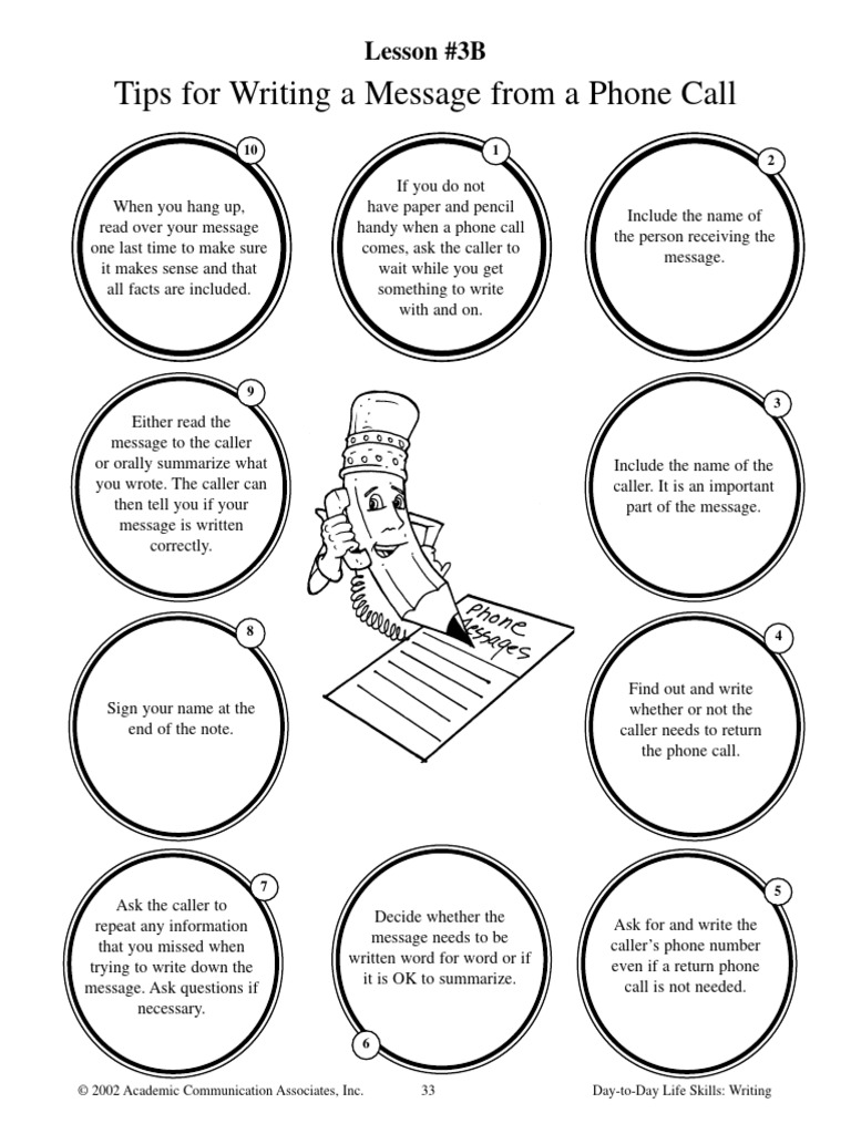 Tips For Writing A Message From A Phone Call | PDF