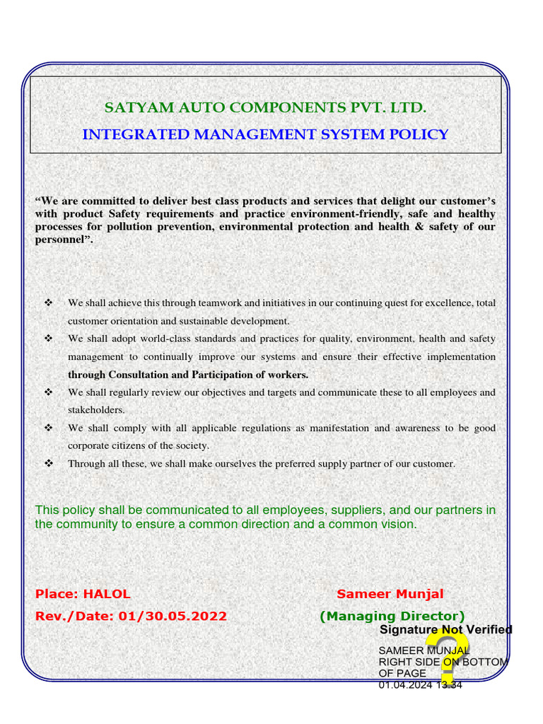Ims Policy | PDF | Career & Growth | Finance & Money Management
