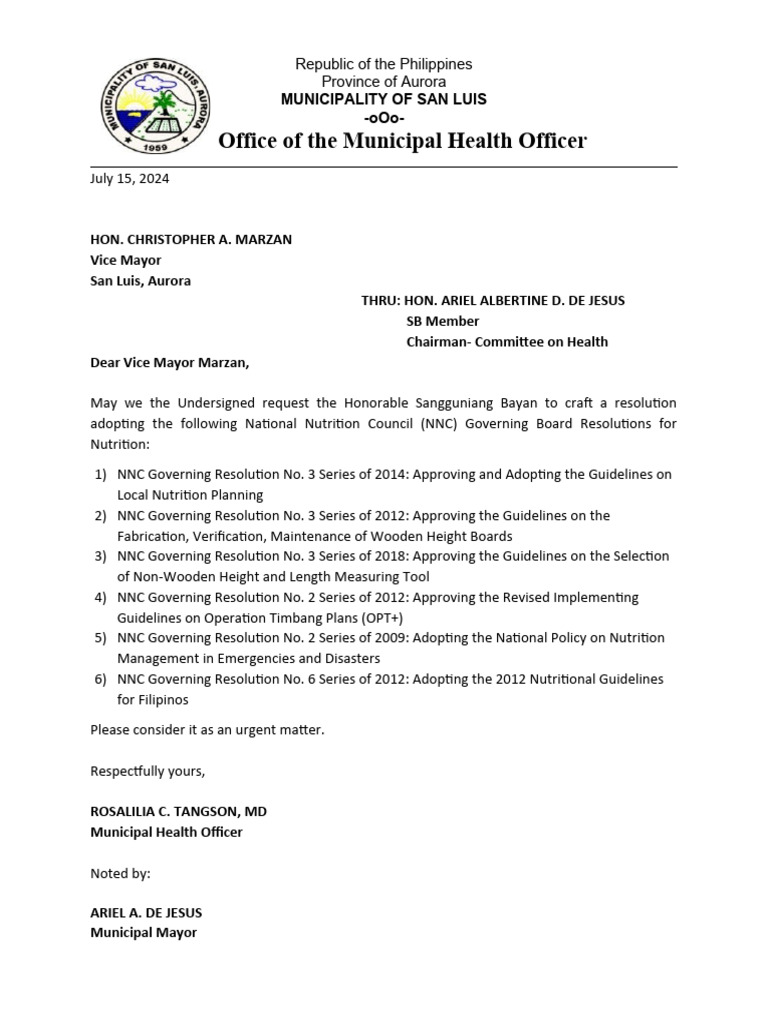 NNC Laws and Policies | PDF | Wellness