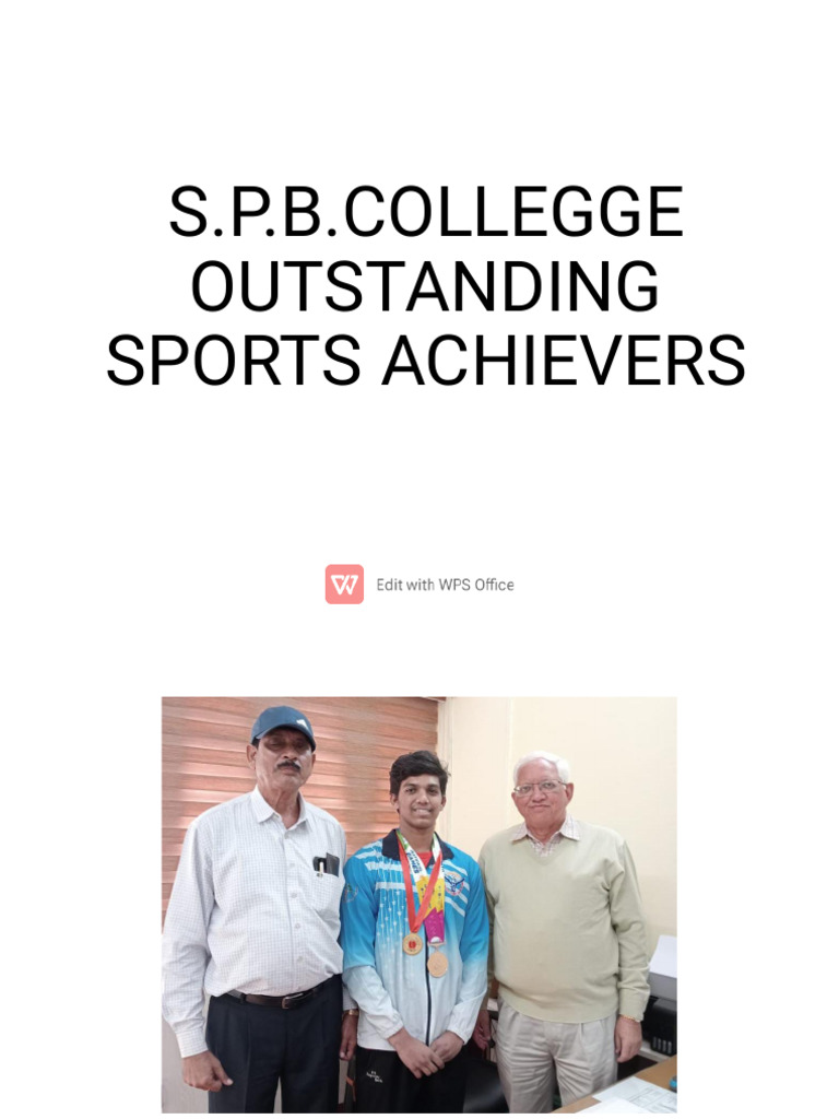 Sports winner of SPB COLLEGE | PDF | International Sports Competitions ...