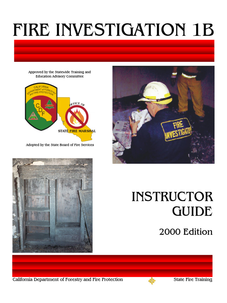 Fire Investigation 1B - Instructor Guide - Office of The State Fire ...