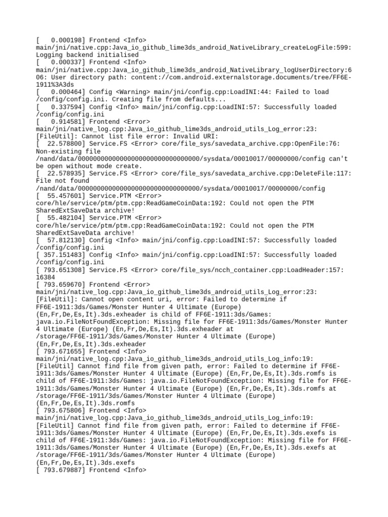 Lime3ds Log | PDF | Computer Architecture | Computing