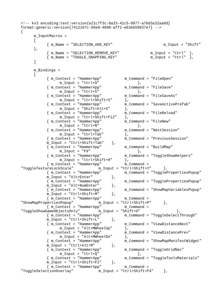 Hammer Key Bindings | PDF | Human–Computer Interaction | Text