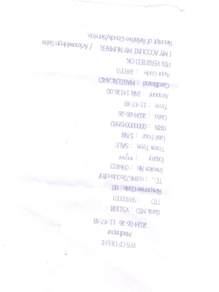 Pradeep Morya Vfs Slip | PDF