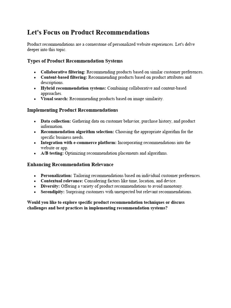 Effective Product Recommendation Strategies | PDF | Business