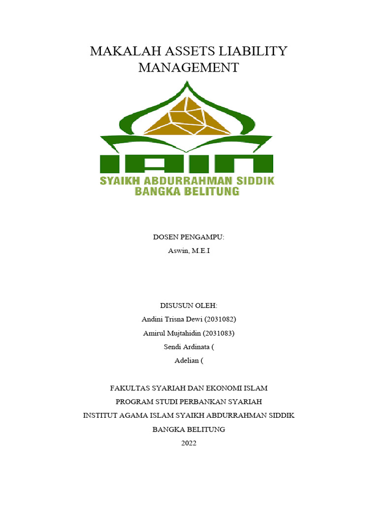 Makalah Assets Liability Management | PDF