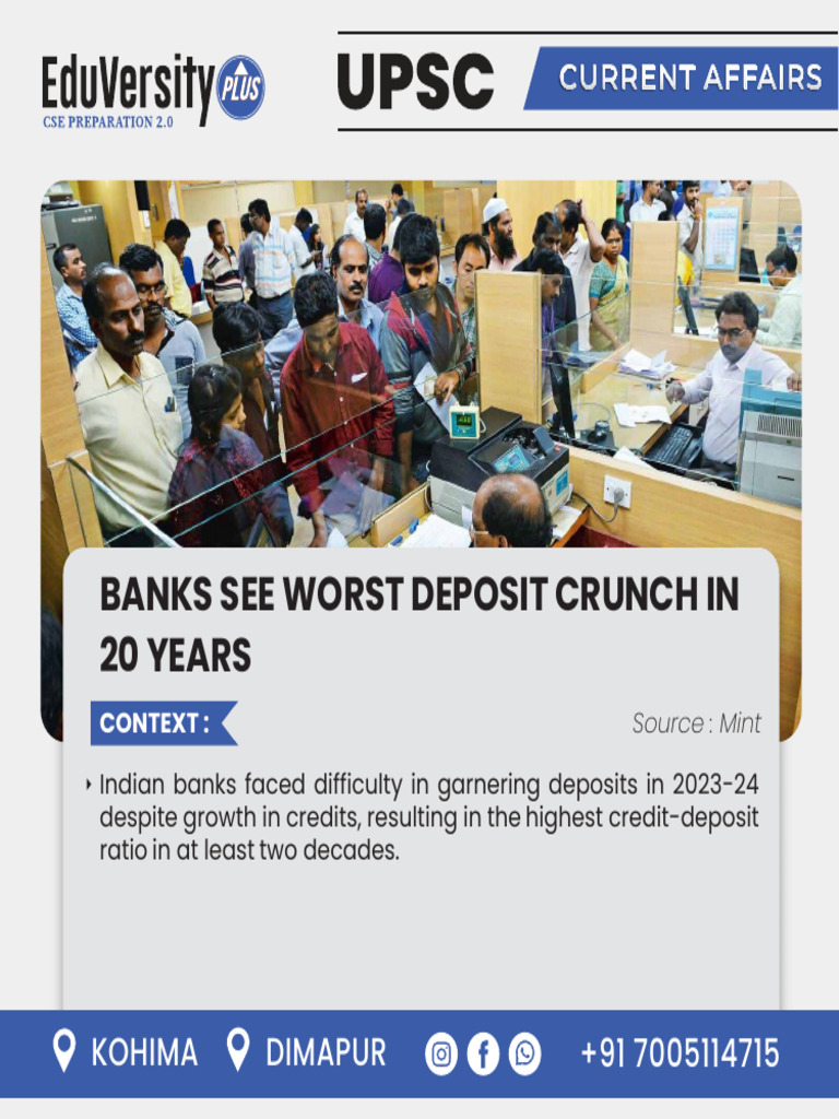(Edu) UPSC CA Banks See Worst Deposit Crunch in 20 Years | PDF | Banks ...