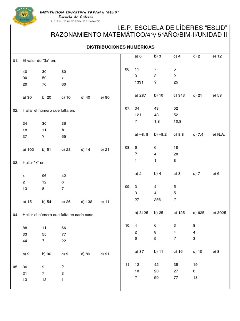 Ejercicios Resueltos de Distribuciones Numéricas | PDF