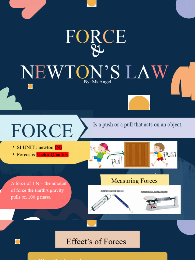 Force and Newton's Law | PDF | Force | Weight