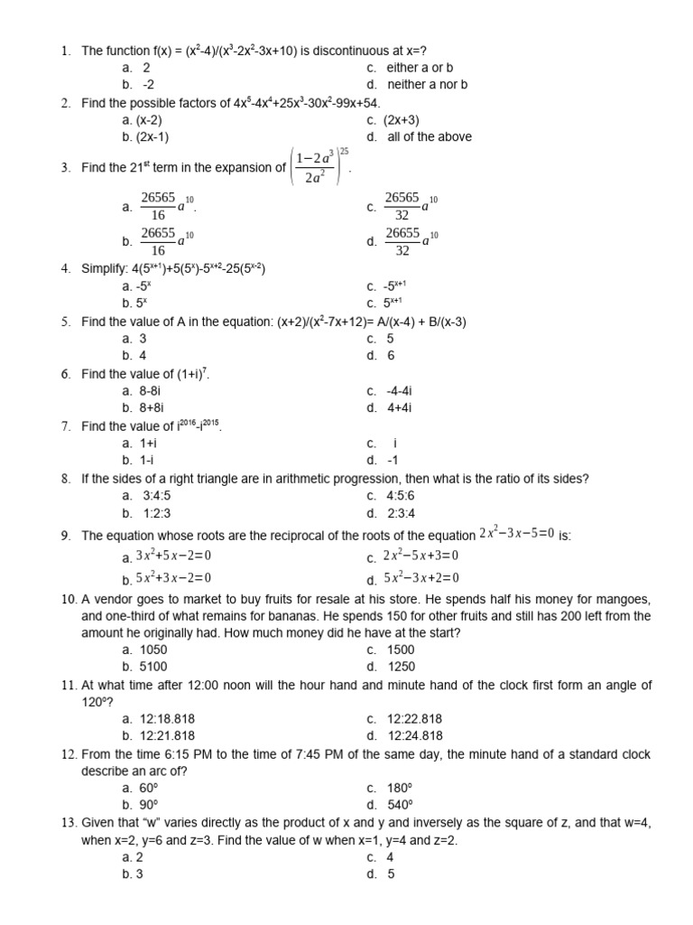 Handouts ChE Math RAO | PDF | Ellipse | Area