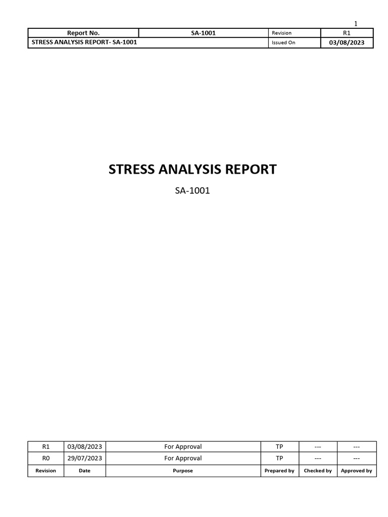 SA-1001-UPL-STRESS ANALYSIS REPORT_FINAL | PDF